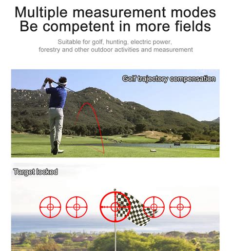 Sndway 골프 거리 측정기 우스꽝스러운 초점 깃대 잠금 장치 6배율 지원 ±1미터 측정 거리 700미터 측정 거리 Kandf Concept