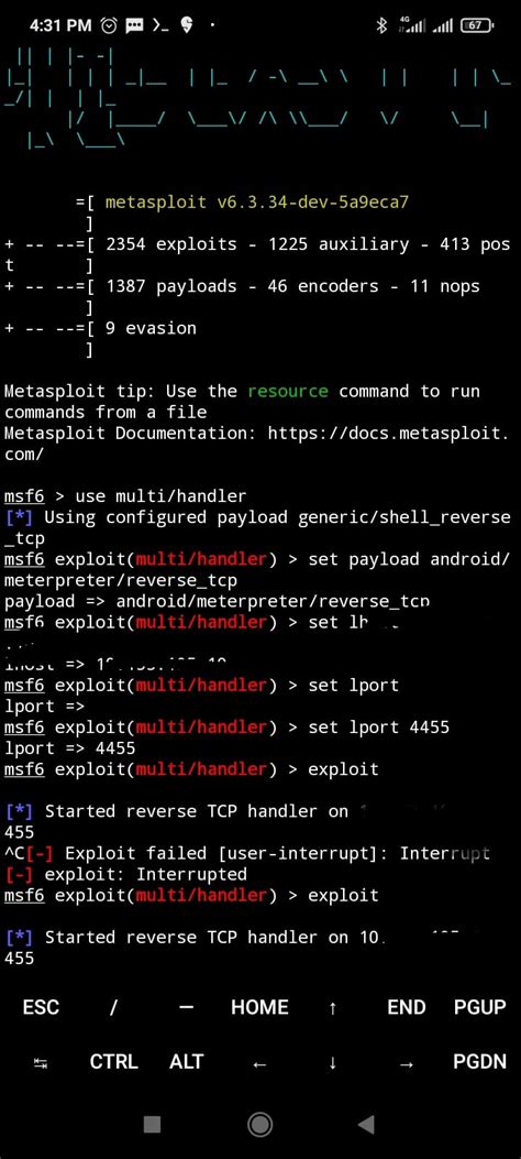 started reverse tcp hanlder is stuck help please r termux
