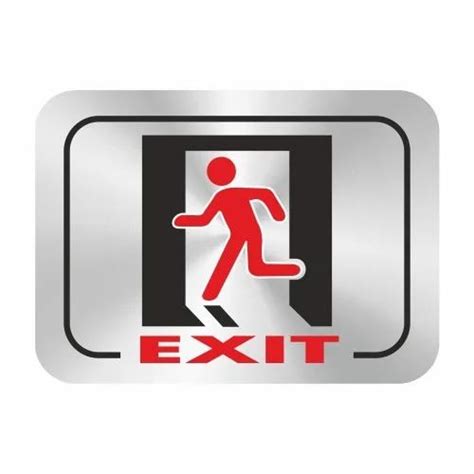 Stainless Exit Directional Signage At Rs 170 Piece Exit Signage In Mumbai ID 11830781312
