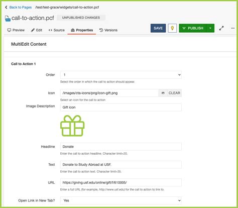 Widgets Cms User Guide University Communications And Marketing