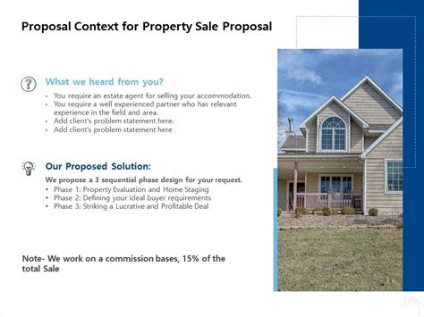 Proposal Context For Property Sale Proposal Ppt Powerpoint Presentation