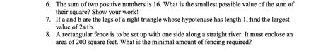 The Sum Of Two Positive Numbers Is What Is Chegg Com