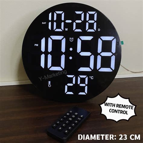 Round Digital Wall Clock