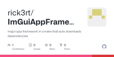 Github Rick3rtimguiappframework Imgui App Framework In Cmake That Auto Downloads Dependencies