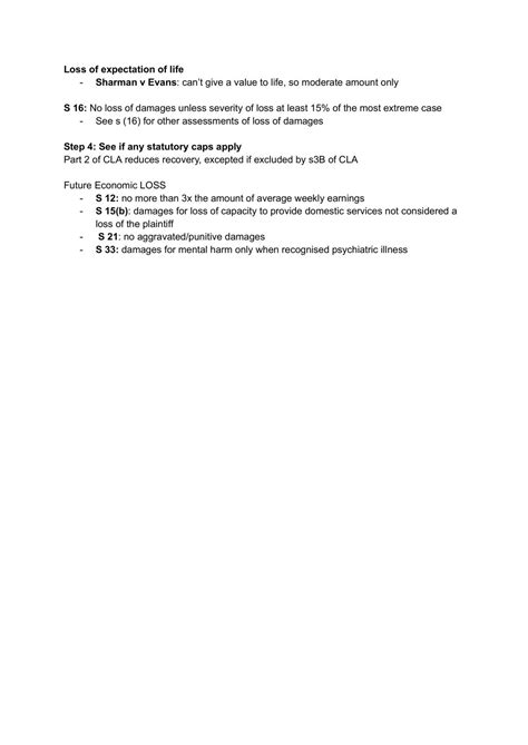 Final Exam Notes Laws1012 Torts Usyd Thinkswap