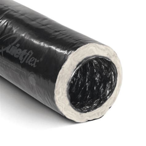 10 X 25 Bagged R6 Black Uv Inhibited Fiberglass Flex Air Duct Air