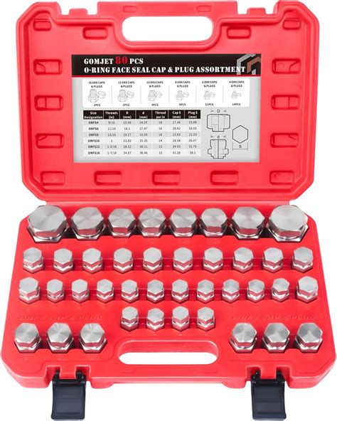 Gomjet 80 Pc Orfs Master Industrial Hydraulic Cap And Plug