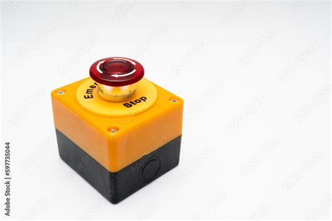 emergency stop button big red emergency button or stop button for