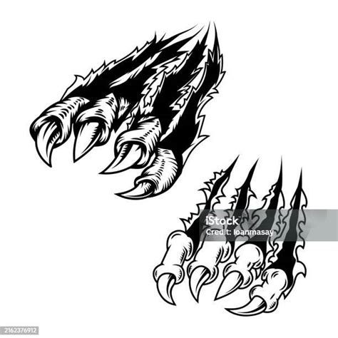 Monster Claws Scratching Background For Poster T Shirt Decoration