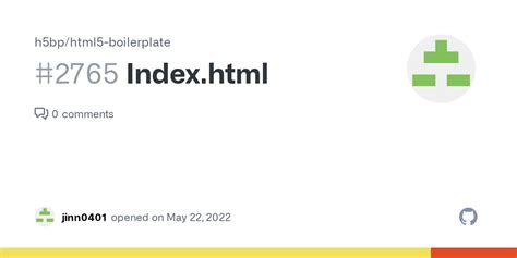 index · issue 2765 · h5bp html5 boilerplate · github