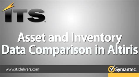 Video Asset And Inventory Data Comparison In Altiris