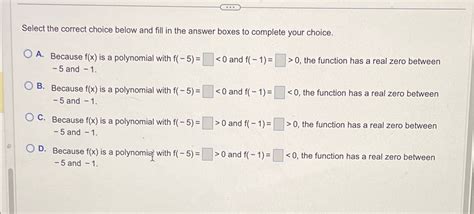 Solved Select The Correct Choice Below And Fill In The