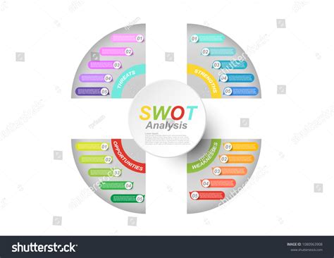 Business Data Visualization Swot Diagram Infographic Stock Vector Royalty Free 1080963908