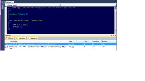 C Quickly Locating Error Message In Mscv 2010 Stack Overflow
