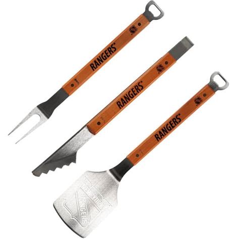 Nhl Grill Tools 3pc Nhl Team Logo Bbq Grilling Tool Set