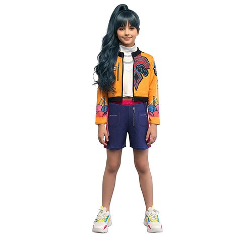 Disfraz De Cantante K Pop Lila Para Niña Don Disfraz