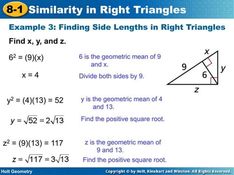Right Triangle Similarity Ppt
