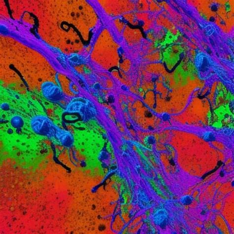 Splashing Colorful Human Neural Network Ai Generated Artwork