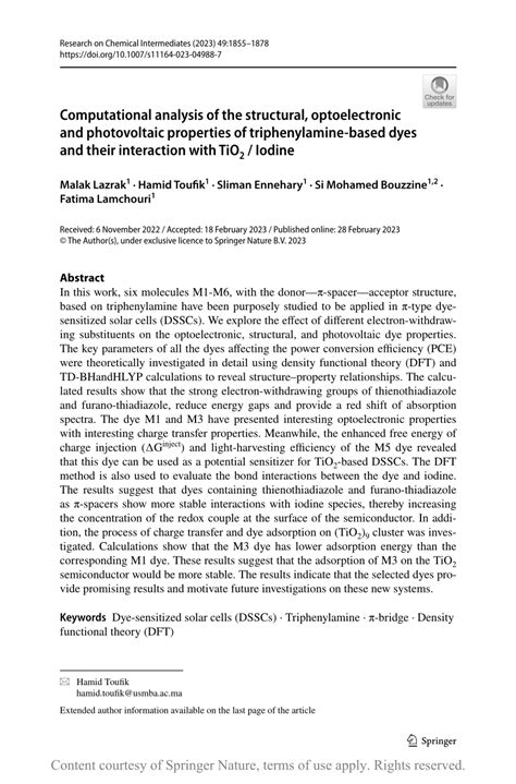 Computational Analysis Of The Structural Optoelectronic And Photovoltaic Properties Of