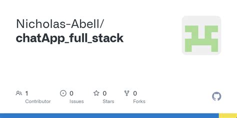 Github Nicholas Abellchatappfullstack
