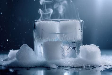 Refreshing Summer Delight Dry Ice Cubes For Drinks High Detailed Concept Stock Photo Image Of