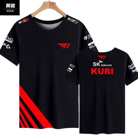 Skt T1战队队服f1比赛服短袖t恤衫男女2020半袖skt1同款faker衣服 虎窝淘
