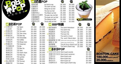 Nguyên Liệu Pha Chế Menu Trà Sữa Bobopad