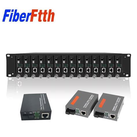 2u 14 Slots Rack Mounted Chassis For Unmanaged Media Converters Fiber
