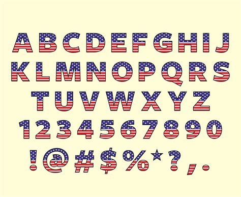 Usa Font American Flag Font Usa Flag Font American Font Patriotic Font