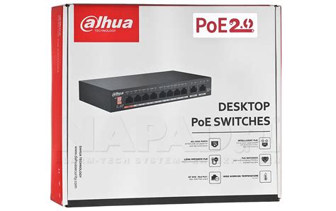 Dahua 10 Port Unmanaged Desktop Switch With 8 Port Poe Zaps Online