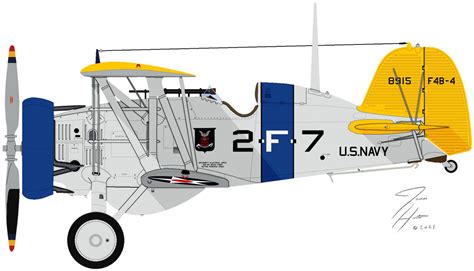 Boeing F4b 4 Side Profile By Great Jimbo On Deviantart