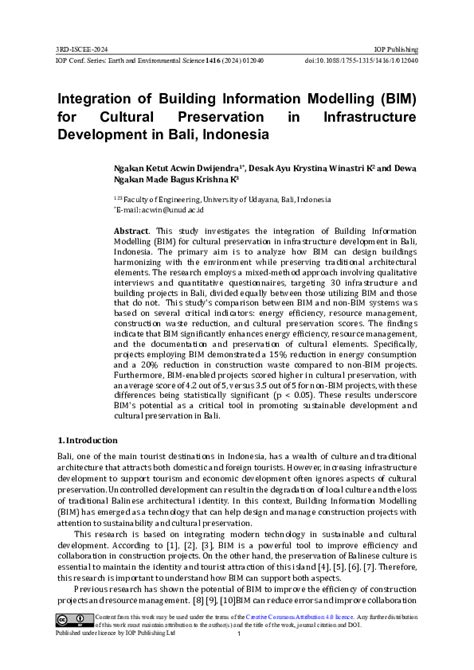 Pdf Integration Of Building Information Modelling Bim For Cultural Preservation In