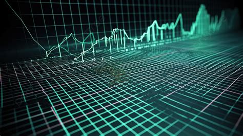 รูปกราฟเส้นรายได้ดิจิทัลสไตล์เทคโนโลยีในรูปแบบ 3 มิติที่มีพื้นหลังกริดไฮเทค กราฟธุรกิจ การ