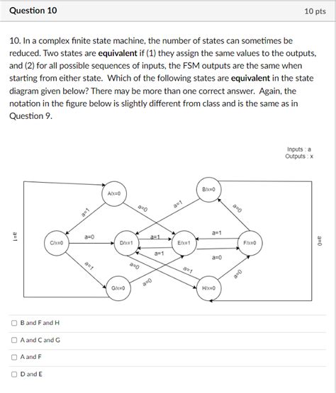 Solved In A Complex Finite State Machine The Number Of Chegg