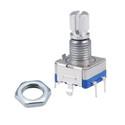Potentiometer With Switch Rotary Encoder Code Switch Digital 360 Degree Control 5 Pins 15mm