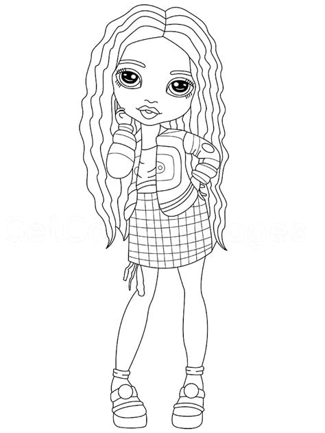 Rainbow High Coloring Page