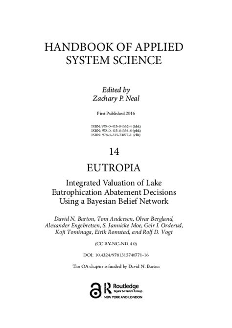 pdf eutropia integrated valuation of lake eutrophication abatement