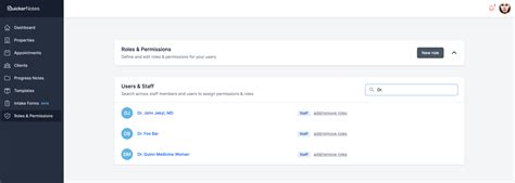 Quickernotes Documentation Roles And Permissions