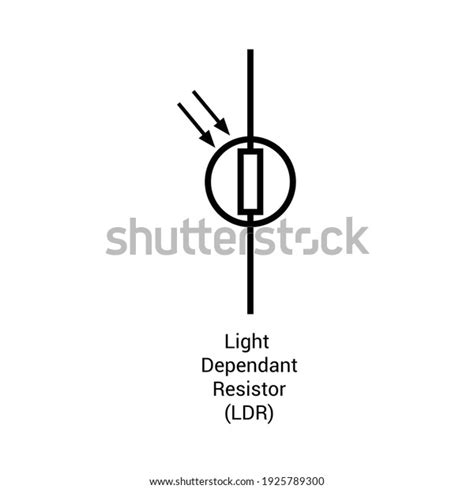 Light Dependent Resistor Symbol Ldr Stock Vector Royalty Free Shutterstock