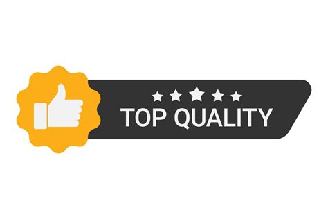 Top Quality Label With Five Stars And Thumbs Up 16271587 Vector Art At