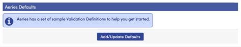 Data Validation Aeries Software