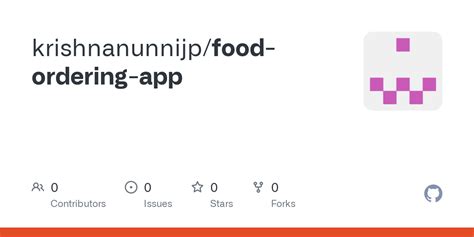 GitHub Krishnanunnijp Food Ordering App