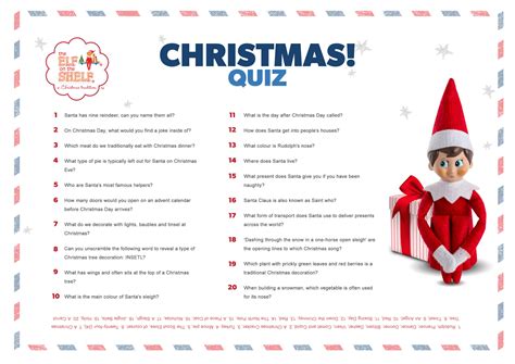 Christmas Quiz Sheets Printable Free Printable A Z