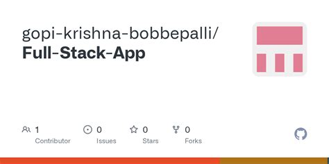 Github Gopi Krishna Bobbepallifull Stack App