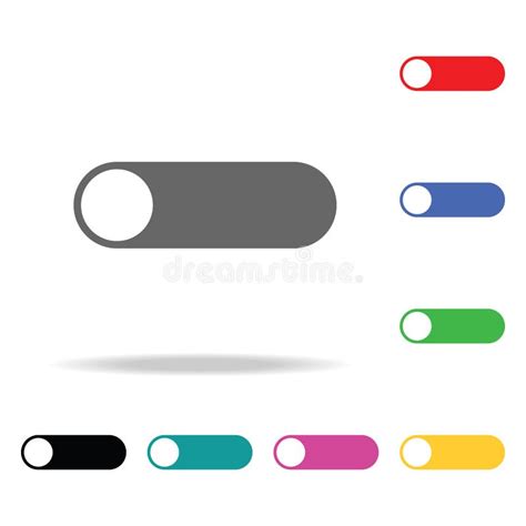 Toggle Switch Web Icon Elements In Multi Colored Icons For Mobile Concept And Web Apps Stock