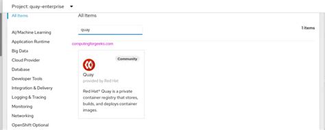 Install Project Quay Registry On OpenShift With Operator