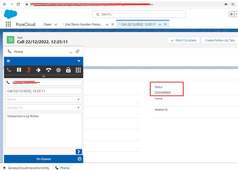 Genesys For Salesforce Plugin Call Log Task Object Status Field Genesys Cloud