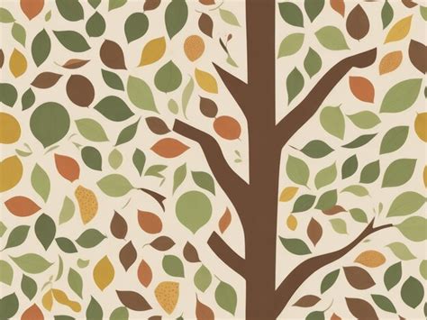 Premium AI Image Tree Seamless Pattern
