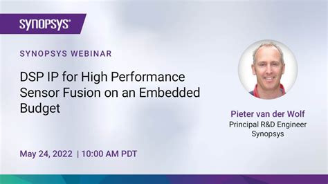 Synopsys Inc On Linkedin Dsp Ip For High Performance Sensor Fusion On An Embedded Budget Synopsys
