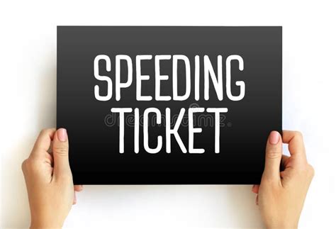 Speeding Ticket A Ticket Issued For Driving Above The Speed Limit